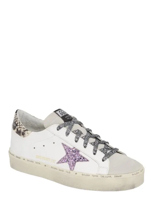 Golden Goose Hi Star Platform Sneakers - White/purple