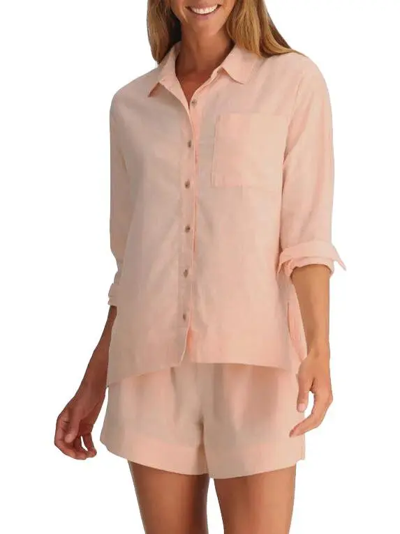FREE FLY Sullivan Button-up Shirt - Light Coral