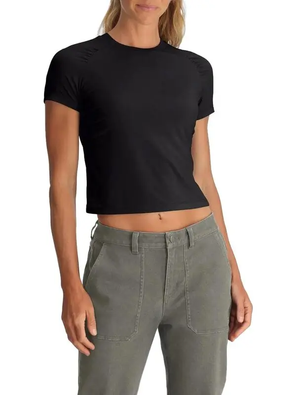 FREE FLY Elevate Lightweight Crop T-shirt - Black