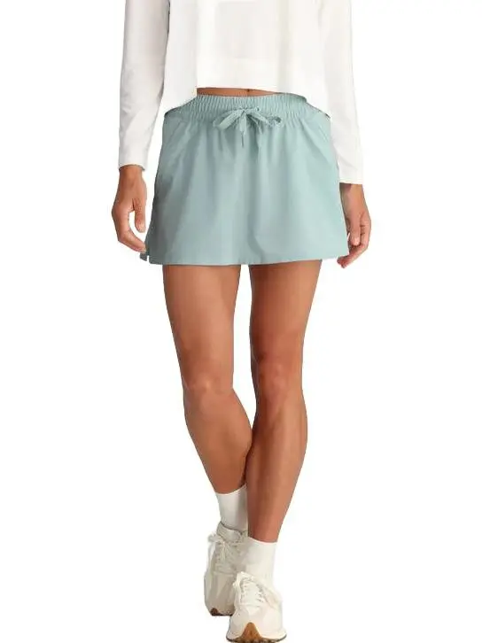 FREE FLY Driftlight Drawstring Mini Skirt - Ocean Mist