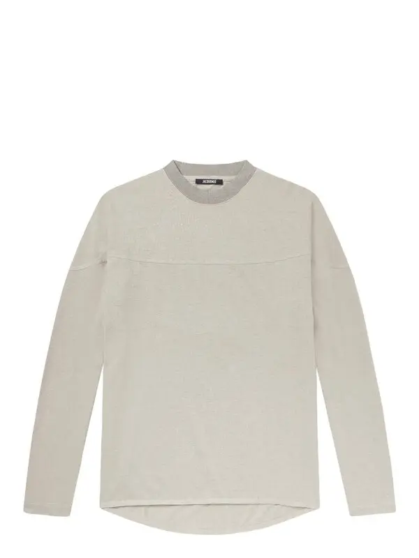 Jacquemus Paneled Cotton-jersey T-shirt - Gray