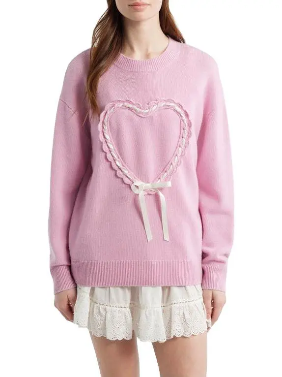 LoveShackFancy Wool & Cashmere Sweater - Gumball