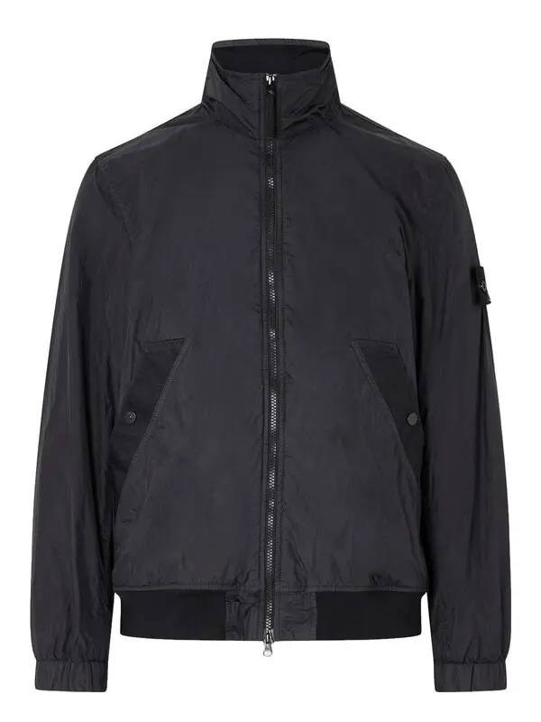 Stone Island Logo-appliquéd Shell Jacket - Black