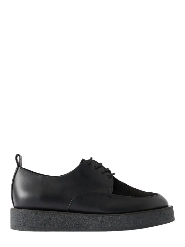 Enfants Riches Déprimés Sleeper Suede-trimmed Leather Derby Shoes - Black