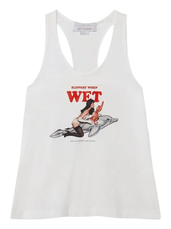 Stella McCartney Jeff Koons Cotton Tank Top - White
