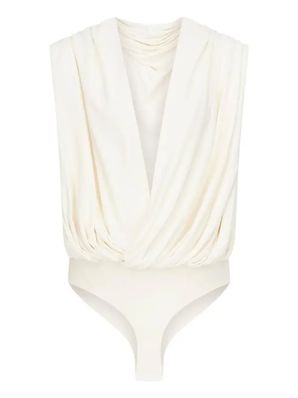 Alaïa Hooded Bodysuit - White