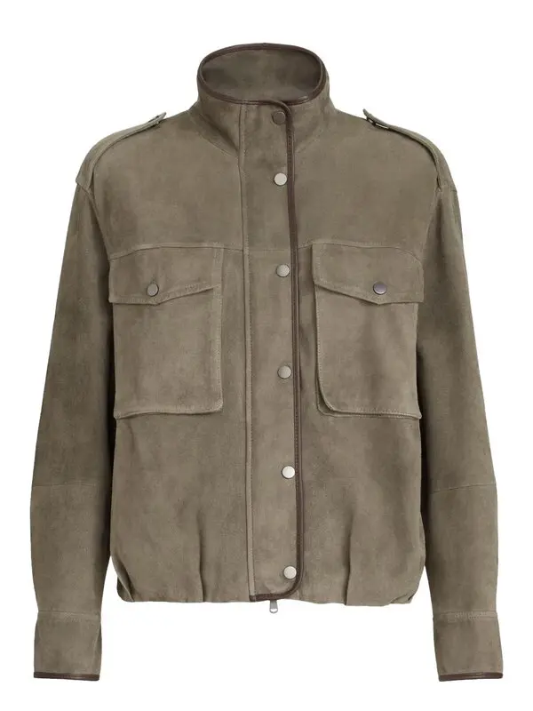 Brunello Cucinelli Leather Jacket - Brown