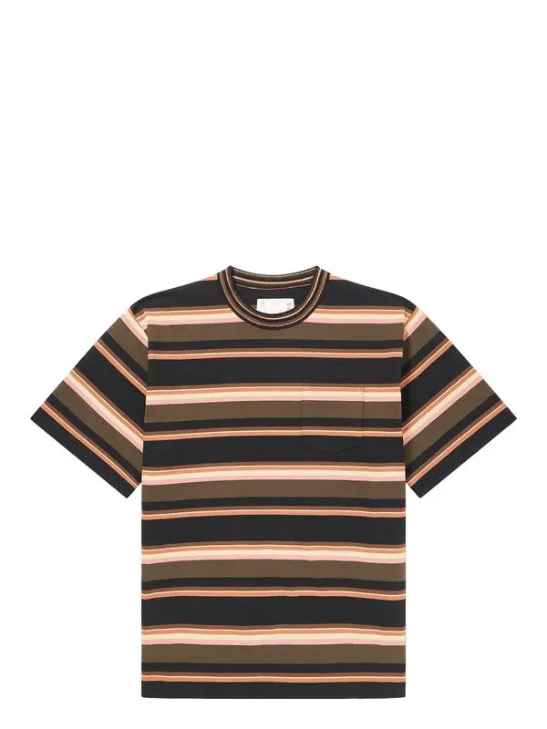 Sacai Striped Cotton-jersey T-shirt - Multi