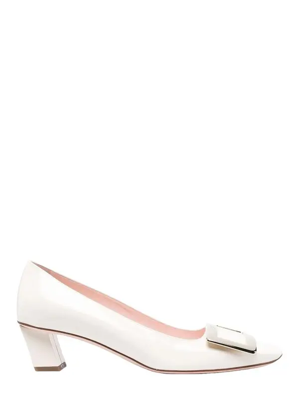 ROGER VIVIER Belle Vivier Leather Pumps - White