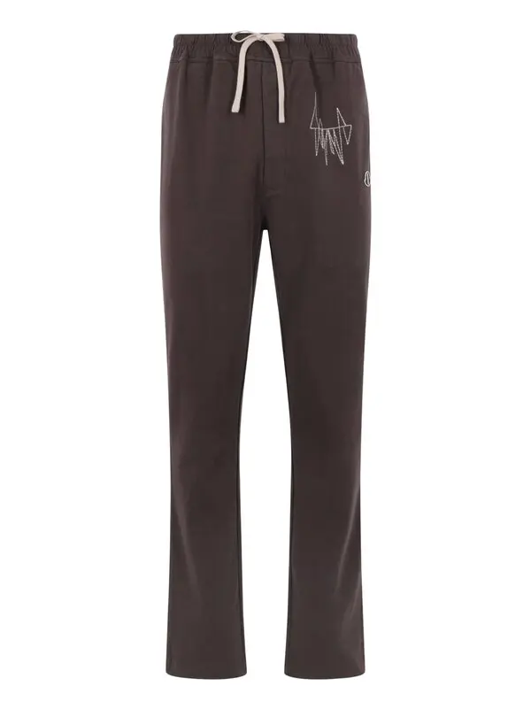 MONCLER + RICK OWENS Jogging Trousers With Logo - Brown