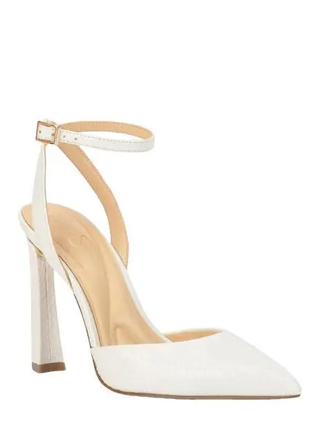 Jessica Simpson Ocanna Ankle Strap Pointed Toe Pumps - Bright White