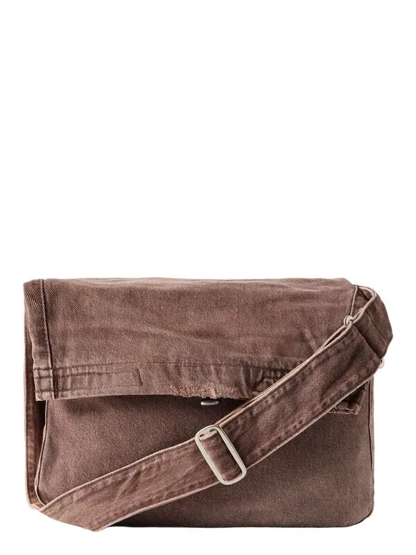 Our Legacy Denim Messenger Bag - Brown