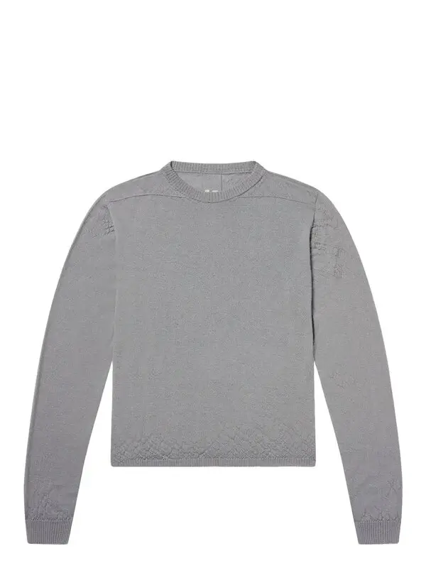 Rick Owens Slim-fit Boiled Cashmere Sweater - Gray