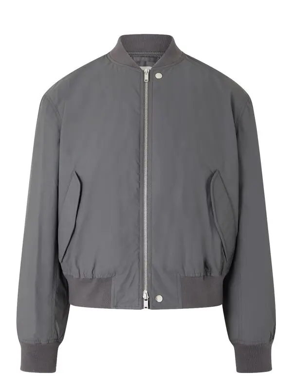 JIL SANDER Cotton Bomber Jacket - Gray