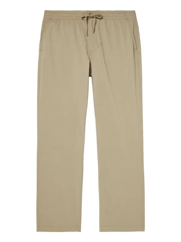 Polo Ralph Lauren Straight-leg Cotton-blend Seersucker Trousers - Neutrals
