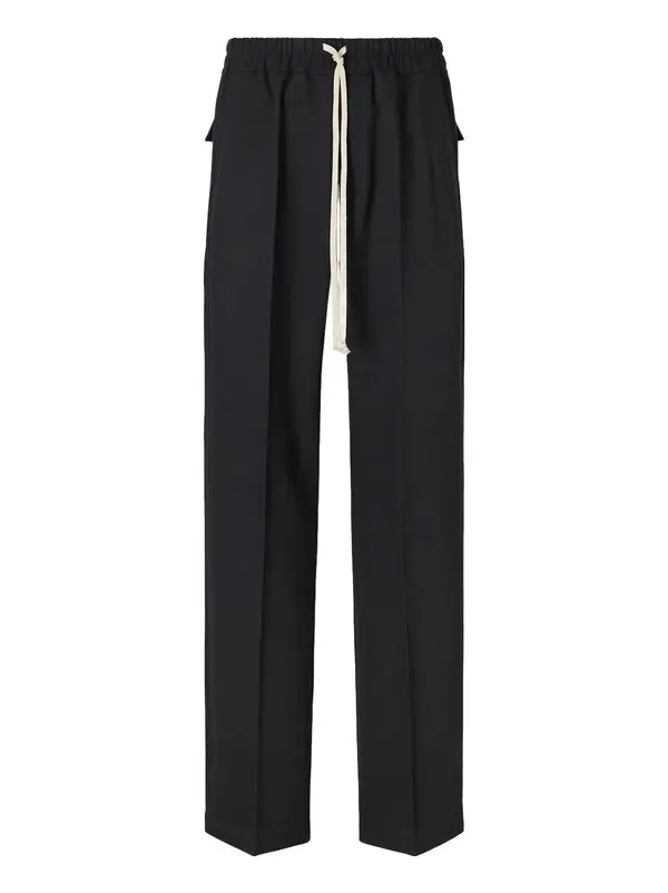 Rick Owens Dietrich Straight-leg Wool Trousers - Black