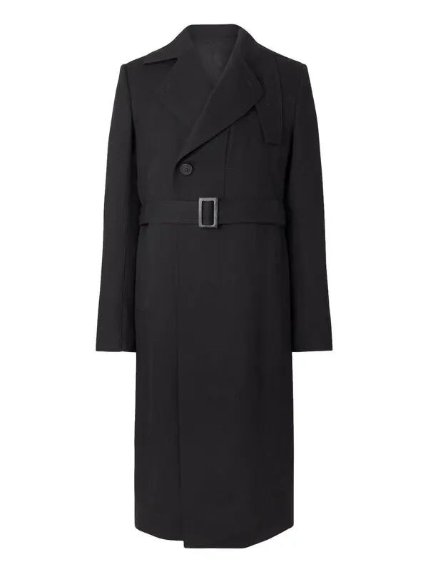 Rick Owens Drella Double-breasted Wool Coat - Black