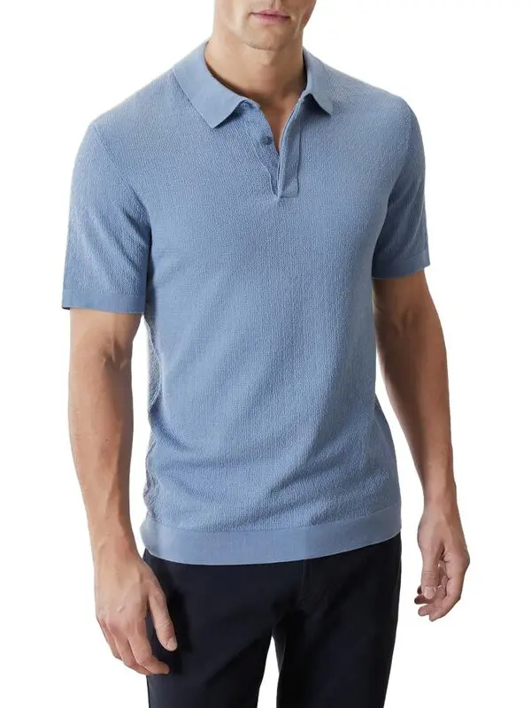 Robert Barakett Halric Polo Sweater - Washed Blue