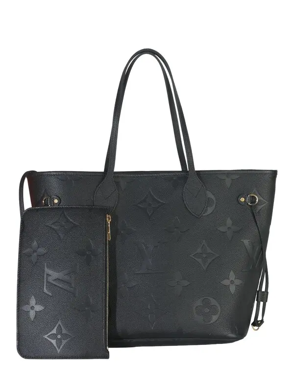 LOUIS VUITTON Giant Monogram Empreinte Neverfull Mm - Black