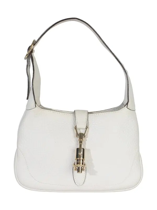 Gucci Grained Leather Jackie Hobo - White
