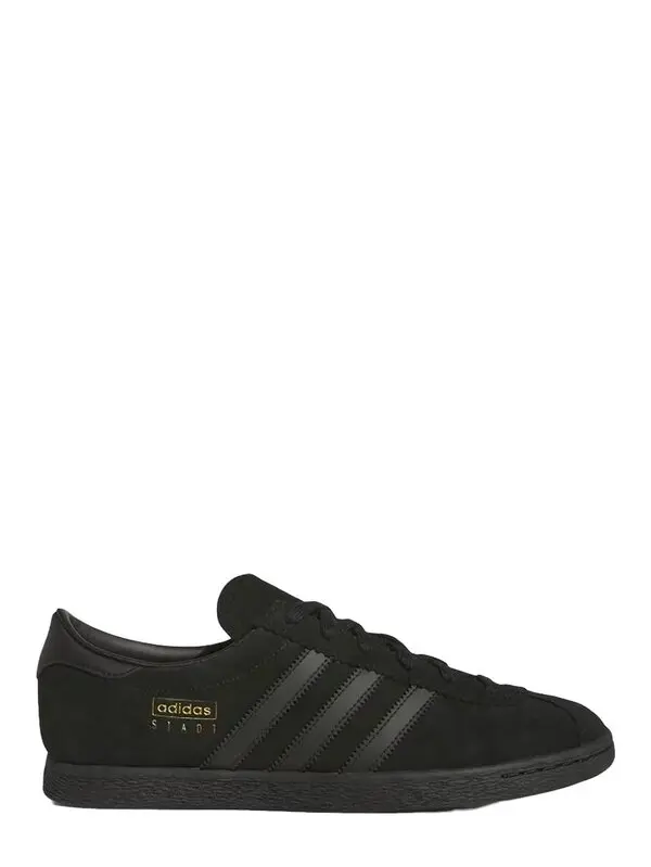 Adidas Stadt Three Stripes Lace-up Sneakers - Black