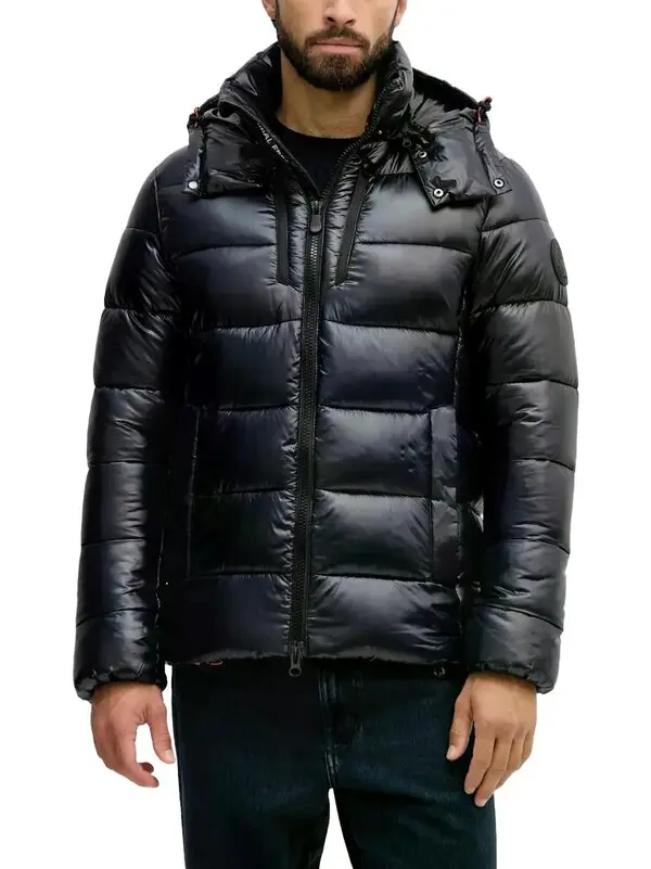 SAVE THE DUCK Hooded Padded Jacket - Black