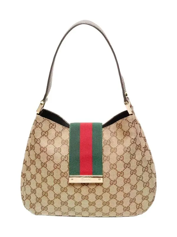Gucci 2000-2015 Canvas Shoulder Bag - Neutrals