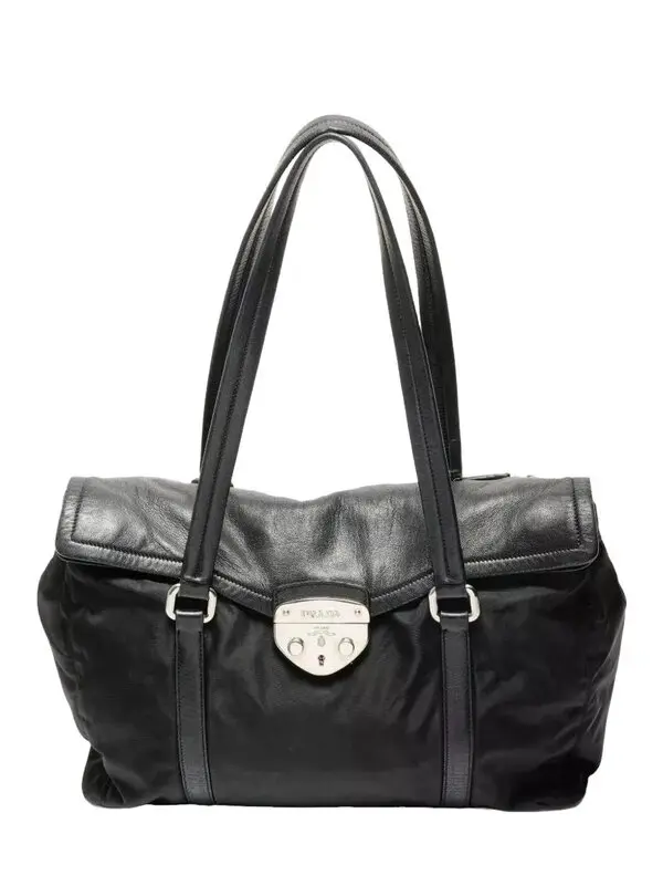 Prada Logo-detail Shoulder Bag - Black