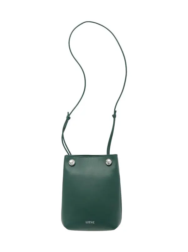 Loewe Pebble Embellished Leather Shoulder Bag - Green