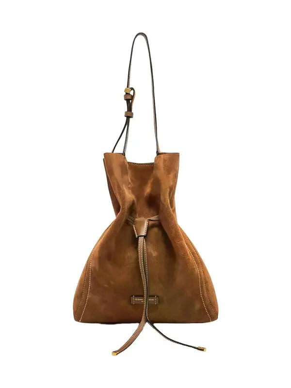 GIANNI CHIARINI Sienna Drawstring Shoulder Bag - Brown