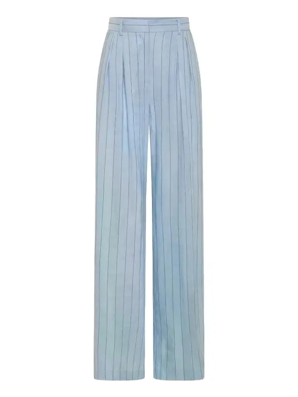 Rebecca Vallance Effie Pinstriped Trousers - Blue