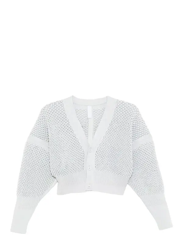 CFCL Lattice Cropped Cardigan - Grey
