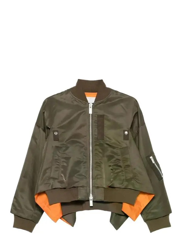 Sacai Zip-up Bomber Jacket - Green
