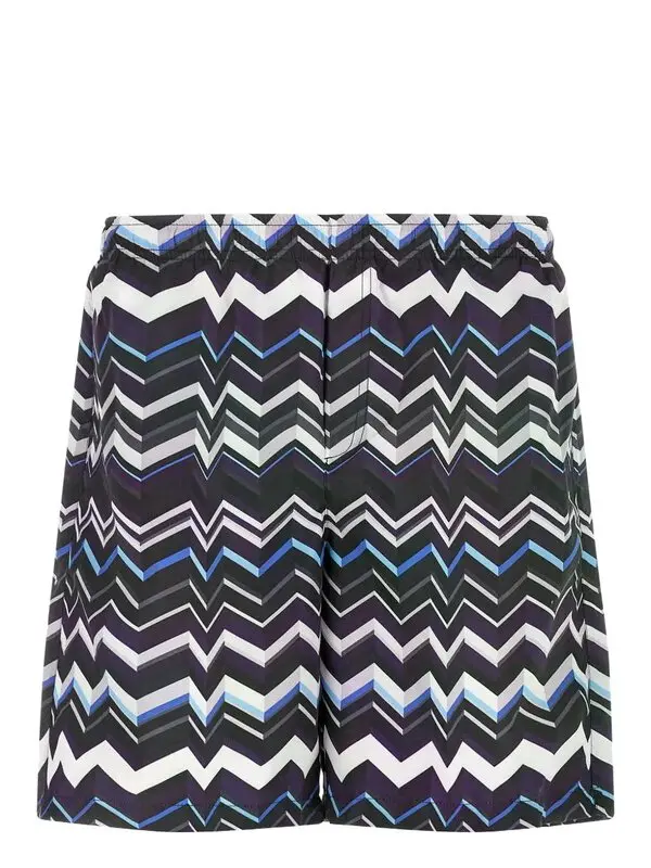 Missoni Zigzag-pattern Swim Shorts - Black