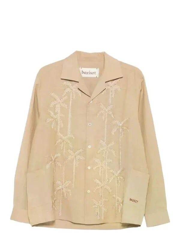 BAZISZT Palm-tree Shirt - Neutrals