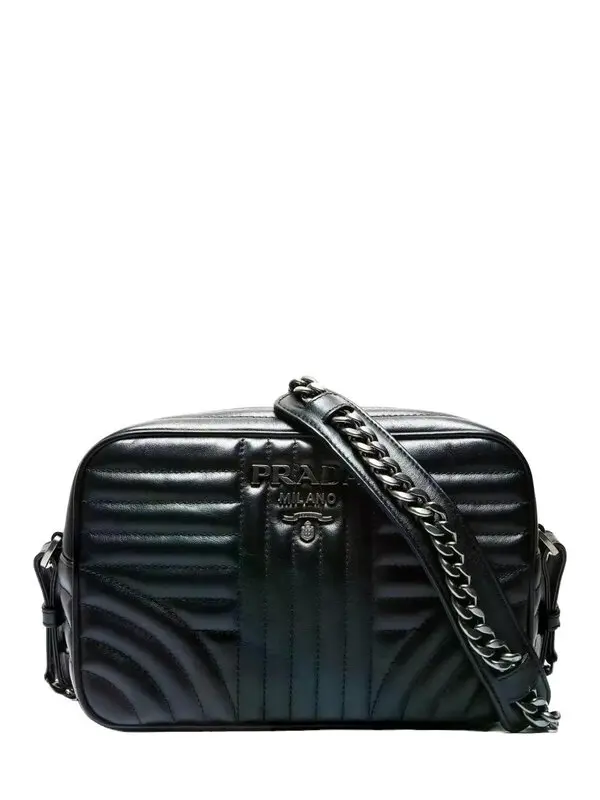 Prada Diagram Shoulder Bag - Black