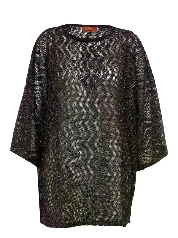 Missoni Sequin Knitted Kaftan - Black