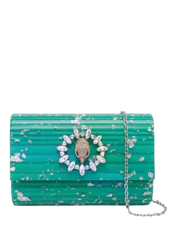 Kurt Geiger Eagle-embellishment Clutch - Green