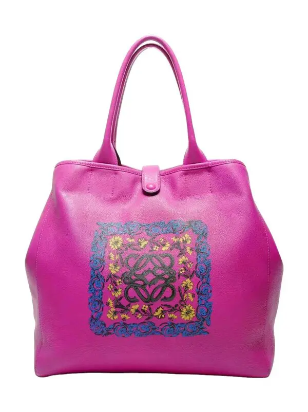 Loewe 2010 Anagram Tote Bag - Pink