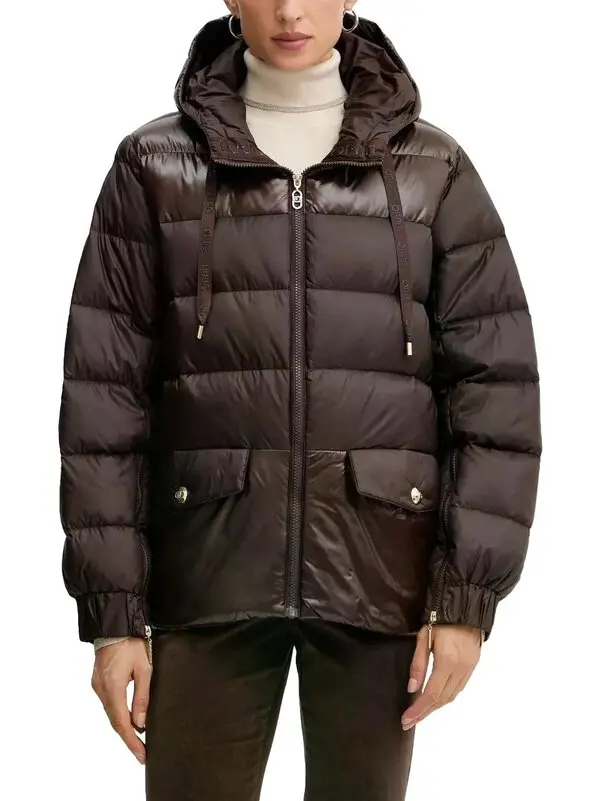Liu Jo Hooded Puffer Jacket - Brown