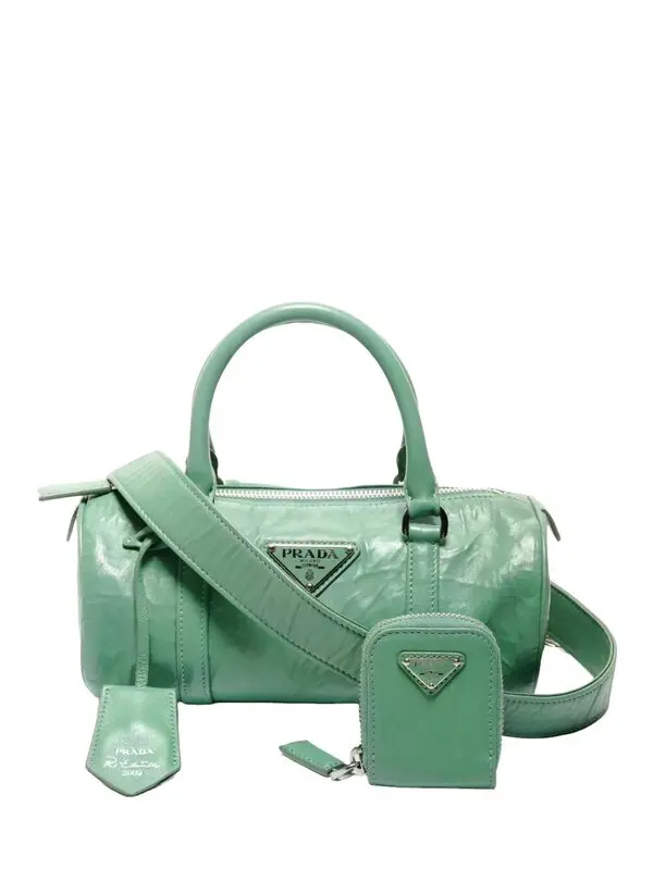 Prada Mini Boston Tote Bag - Green