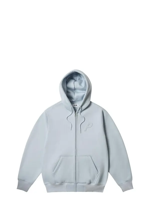 PALACE Thermal Embossed P3 Zip Hood - Blue