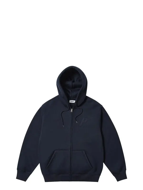 PALACE Thermal Embossed P3 Zip Hood - Blue