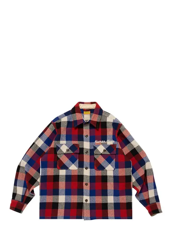 HUMAN MADE Wool Check Shirt Jacket - Red