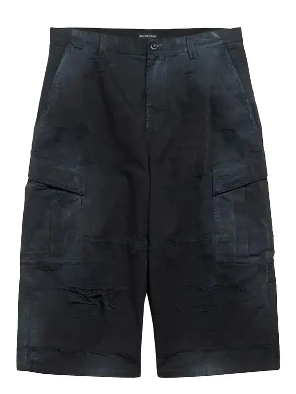 Balenciaga Cropped Cargo Pants - Black