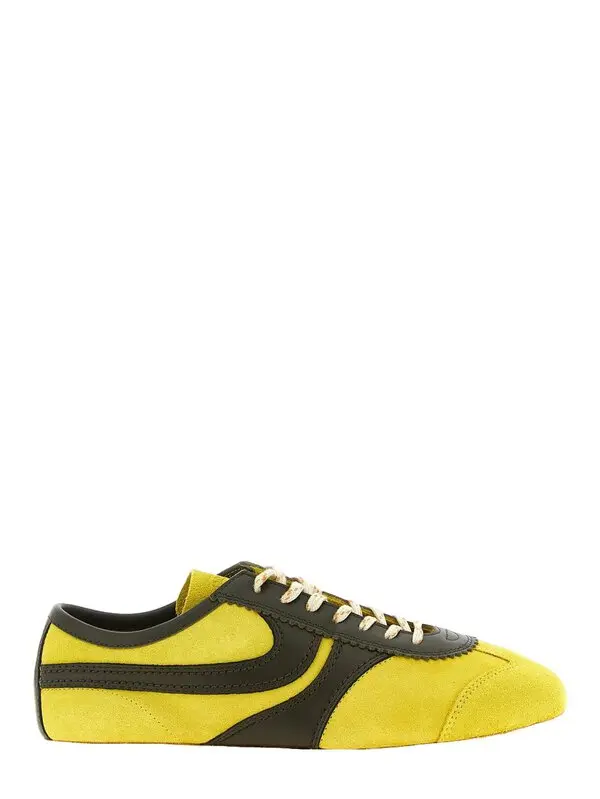 Dries Van Noten Leather Sneakers - Yellow