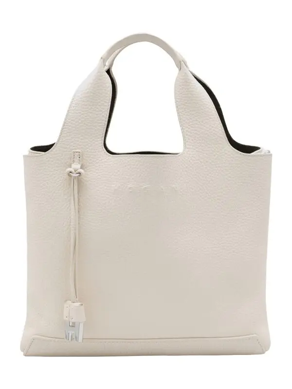 Hogan Grained Leather Medium Handbag - White