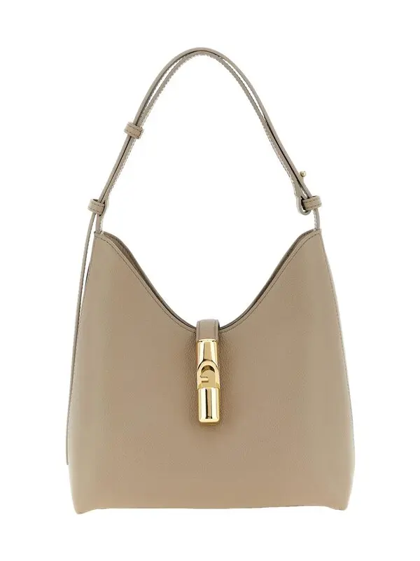 Furla Leather Shoulder Bag - Grey