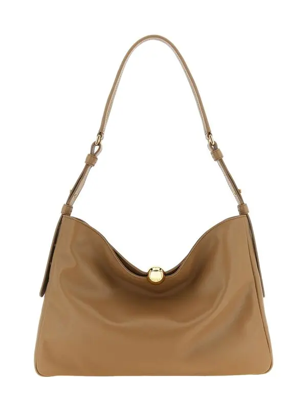 Furla Leather Shoulder Bag - Camel