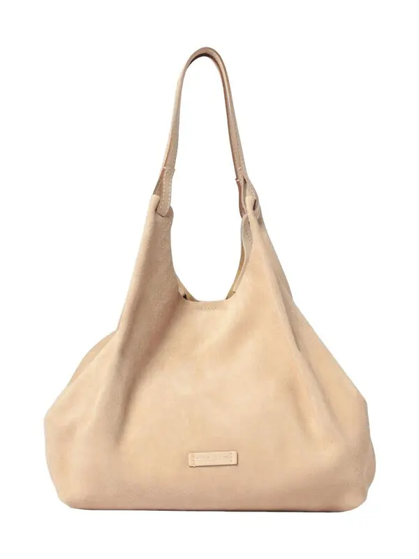 GIANNI CHIARINI Suede Shoulder Bag - Nude